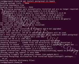 PostgreSql PG_Repack işlemleri - Sistem ve Network Dünyasına Hoşgeldiniz.