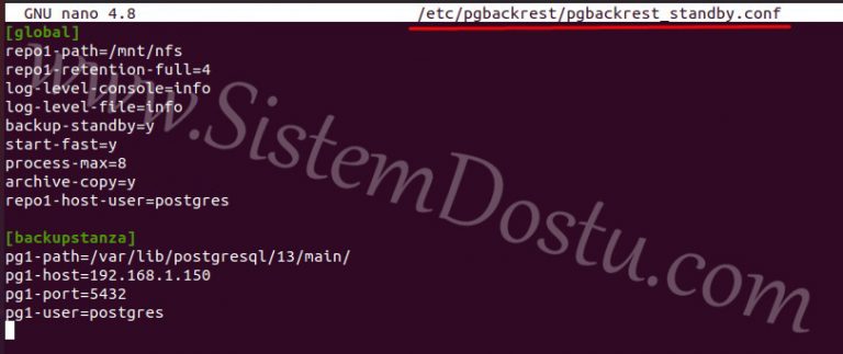 PostgreSql - PgBackRest ile Standby Server'dan Backup alma - Sistem ve Network Dünyasına ...