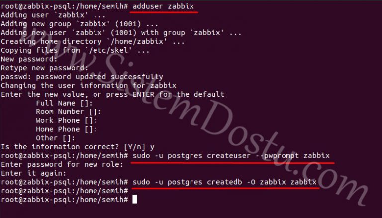 Zabbix ile PostgreSql Server'ın Ayrılması - Sistem ve Network Dünyasına Hoşgeldiniz.